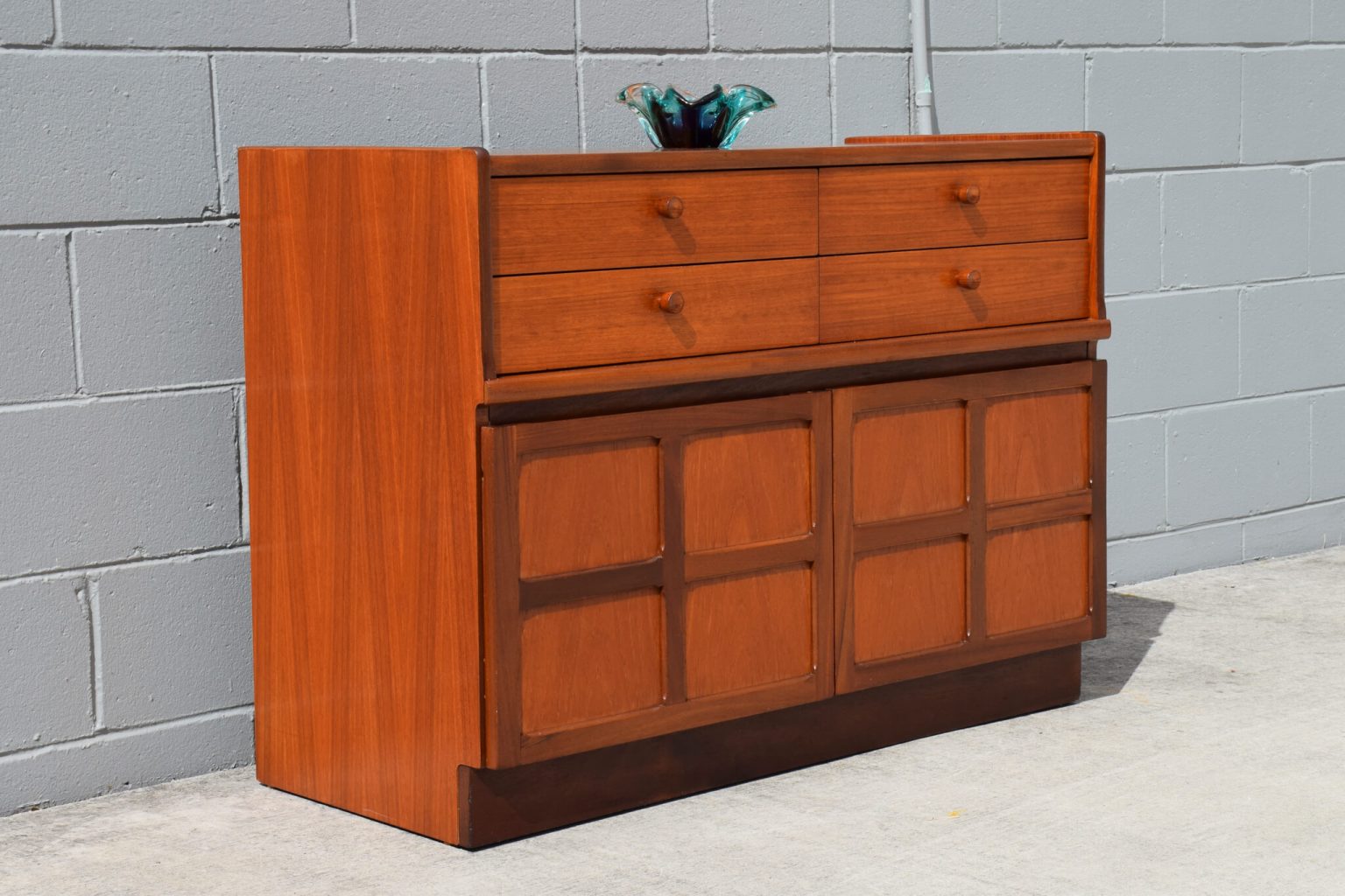 Nathan Furniture Four Drawer and Two Door Sideboard (Circa 1970s ...